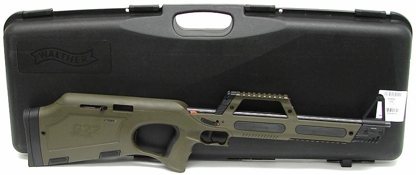Walther G22 .22 LR caliber rifle. OD green model with laser sight. New ...