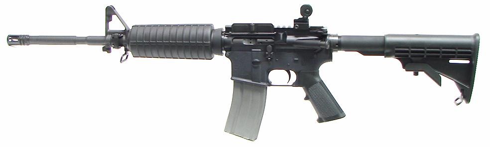 Stag Arms Stag-15 .223 Rem. caliber rifle. Left-handed model with flip ...