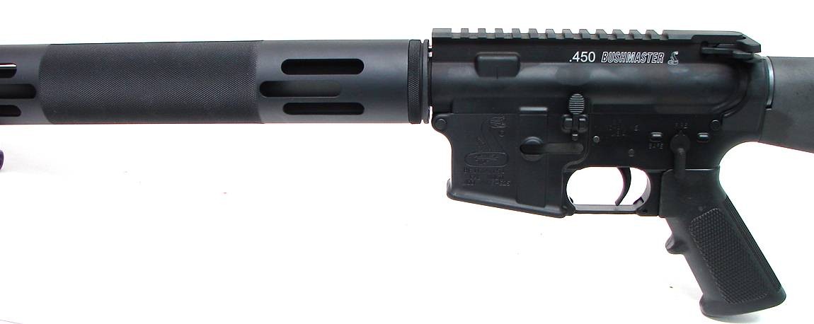 Bushmaster XM15-E2S .450 Bushmaster caliber rifle. Free floated heavy ...