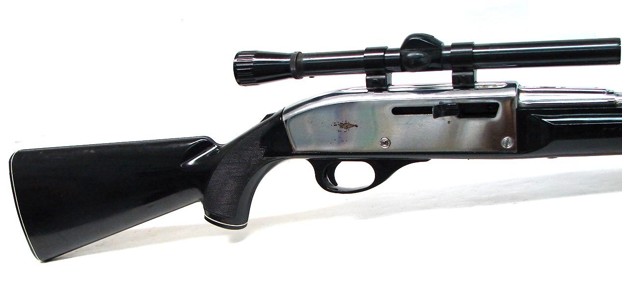 Remington Nylon 66 .22 LR caliber rifle. Chromed model with Black stock ...