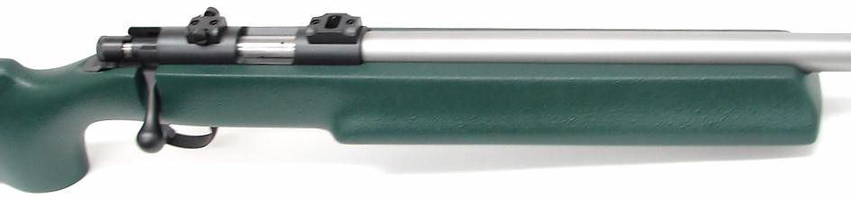 Cooper 57M .22 LR caliber rifle. TRP-3 bench rest rifle with green ...