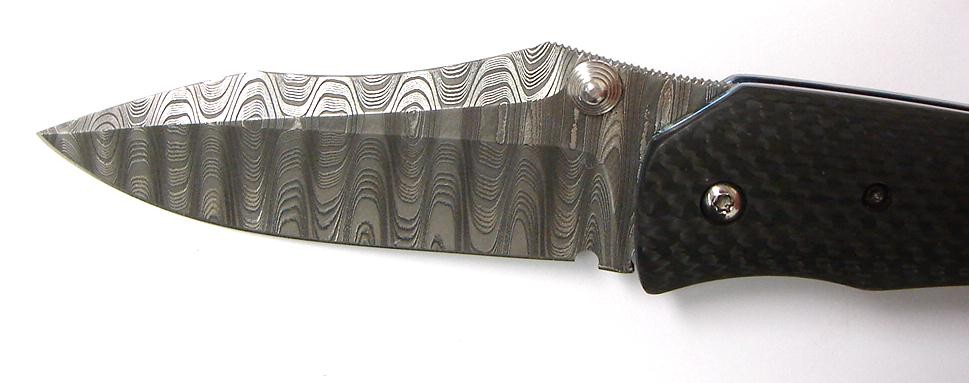 Mike Snody Damascus Hybrid folder (K1431) - Collector’s Firearms