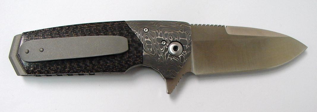 Alan Elishewitz Mini-Tank with Damascus Bolsters (K1438) - Collectors ...