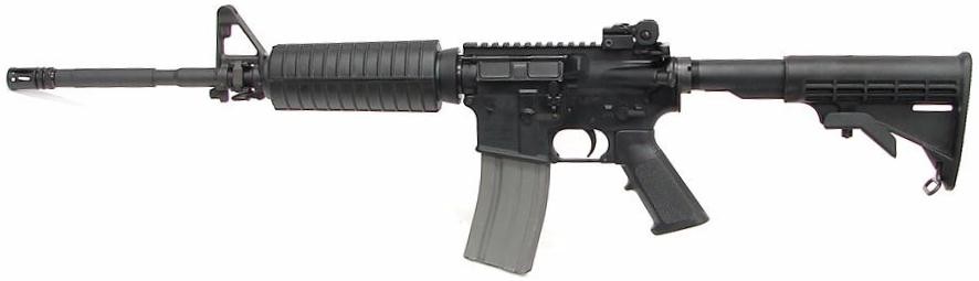 Stag Arms Stag-15 LH .223 Rem caliber rifle. Left handed M4 with flip ...