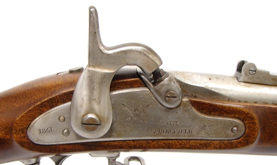 U.S. Springfield model 1861 .58 caliber rifle. Finished in the white ...