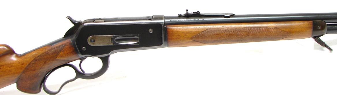 Winchester 71 .348 WCF caliber rifle. Manufactured 1938. Deluxe model with long tang and ...