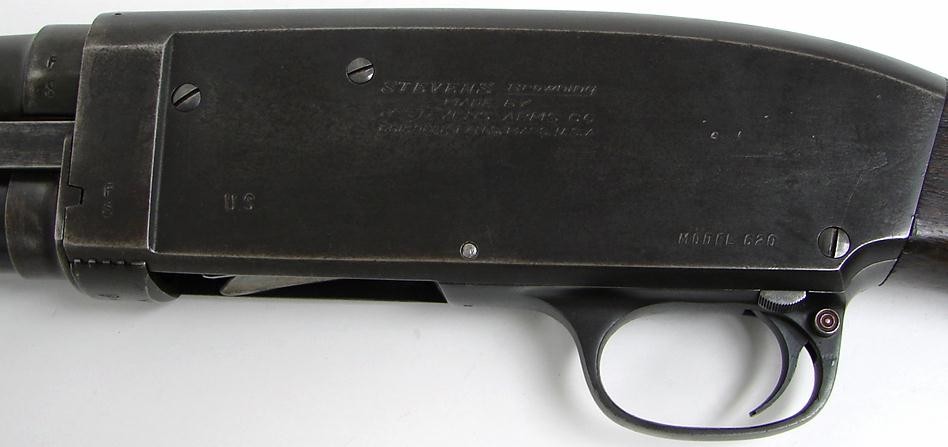 Stevens 620 12 gauge shotgun. U.S. issue riot gun with trench hardware ...
