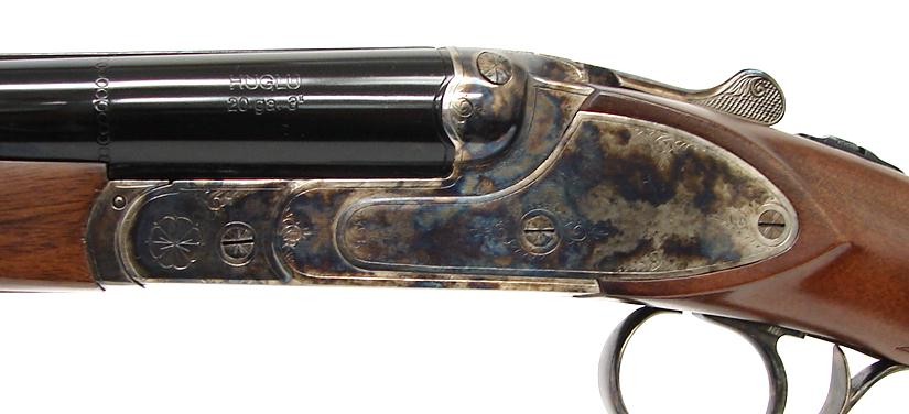 Huglu Ringneck 20 gauge shotgun. SxS field gun with lightly engraved ...