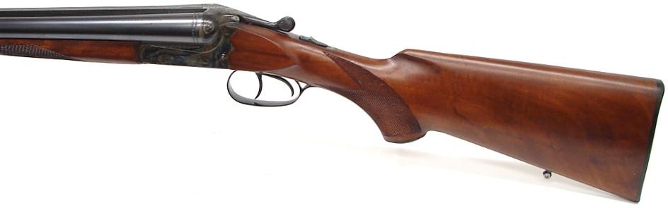 Merkel Side By Side 12 gauge shotgun. Boxlock field gun with scalloped ...