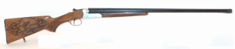 Huglu Side by Side 20 gauge shotgun with side clips, carved stock ...