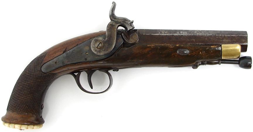 Spanish Percussion pistol by Jose Beistegui en Eibar ano 1855. All in ...