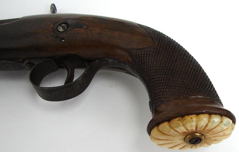 Spanish Percussion pistol by Jose Beistegui en Eibar ano 1855. All in ...