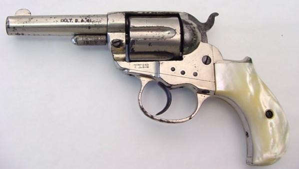 Colt Thunderer .41 caliber revolver with pearl grips, factory nickel ...