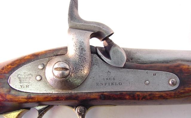 Enfield Civil War percussion musket dated 1864 with 2 notches in ...
