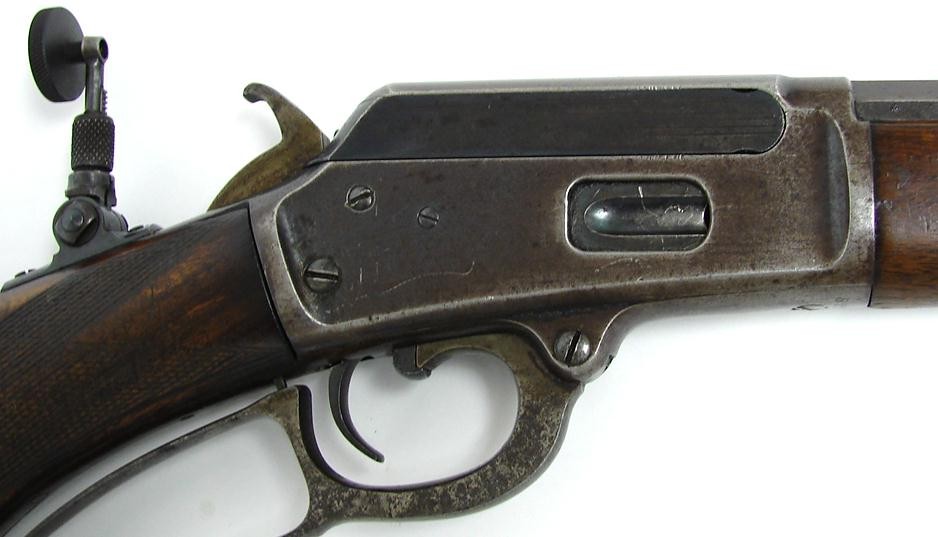 Marlin 1889 .32-20 caliber deluxe pistol grip rifle with tang sight, 25 ...