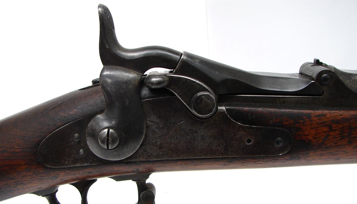 Springfield 1884 Trapdoor rifle with Buffington rear sight. Has an ...