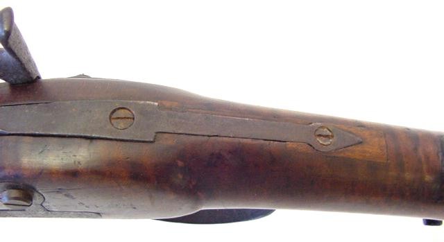 Tennessee percussion full stock rifle. Iron fittings including patchbox ...