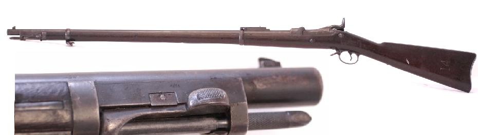 U.S. Model 1884 Springfield with rod bayonet, 1892 cartouche and Unit ...
