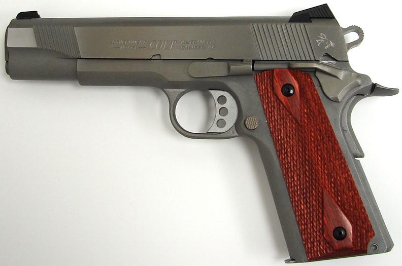 Colt Government Model .45 ACP caliber pistol. Stainless steel XSE model ...