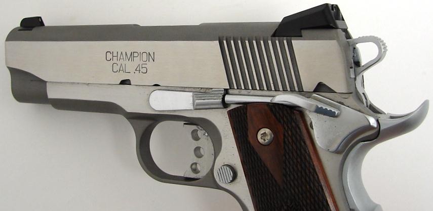 Springfield Champion .45 ACP caliber pistol. 4 stainless model with ...