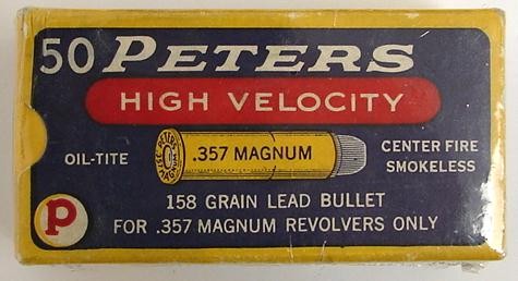 357 Magnum High Velocity 158 Grain Lead Bullets mfg by Peters. (bp966 ...