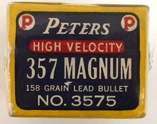 357 Magnum High Velocity 158 Grain Lead Bullets mfg by Peters. (bp966 ...