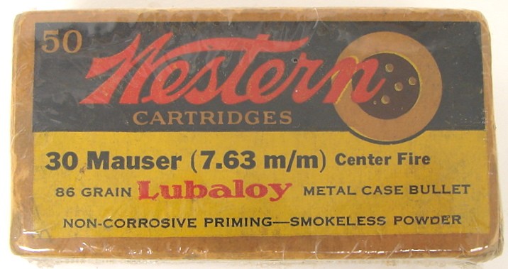 30 Mauser/ 7.63mm Caliber Center Fire Smokeless Powder Cartridges mfg ...