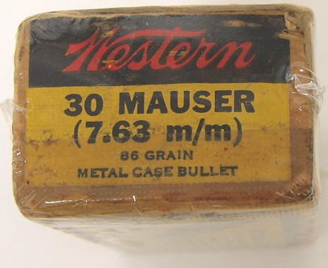 30 Mauser/ 7.63mm Caliber Center Fire Smokeless Powder Cartridges mfg ...