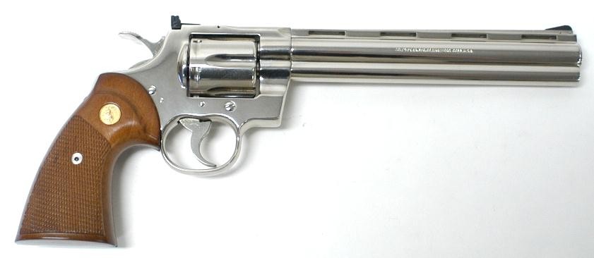 Colt Python Target 38 Special caliber revolver with factory nickel ...