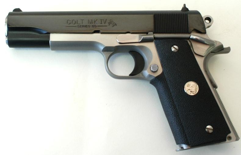 Colt Combat Elite .45 caliber pistol. First model with fixed sights ...