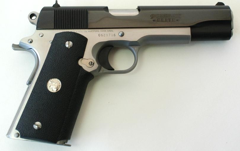Colt Combat Elite .45 caliber pistol. First model with fixed sights ...