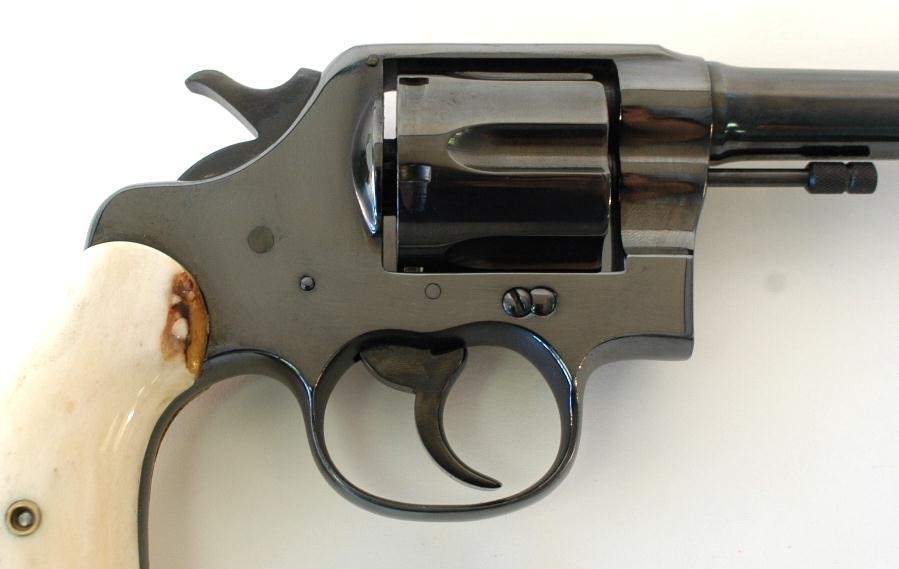 Colt Model 1917 .45 ACP caliber revolver with custom finish and stag ...