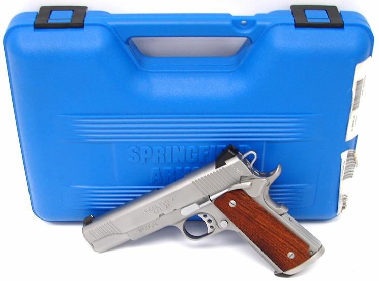 Springfield TRP .45 ACP caliber pistol. Stainless steel custom shop ...