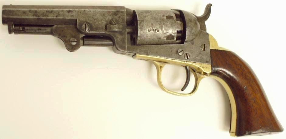 Colt 1849 Pocket .31 caliber revolver. Fine grips. (c2125) - Collectors Firearms