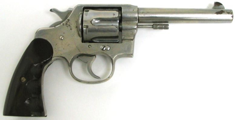 Colt New Service .45 ACP caliber revolver re-nickeled and altered from ...