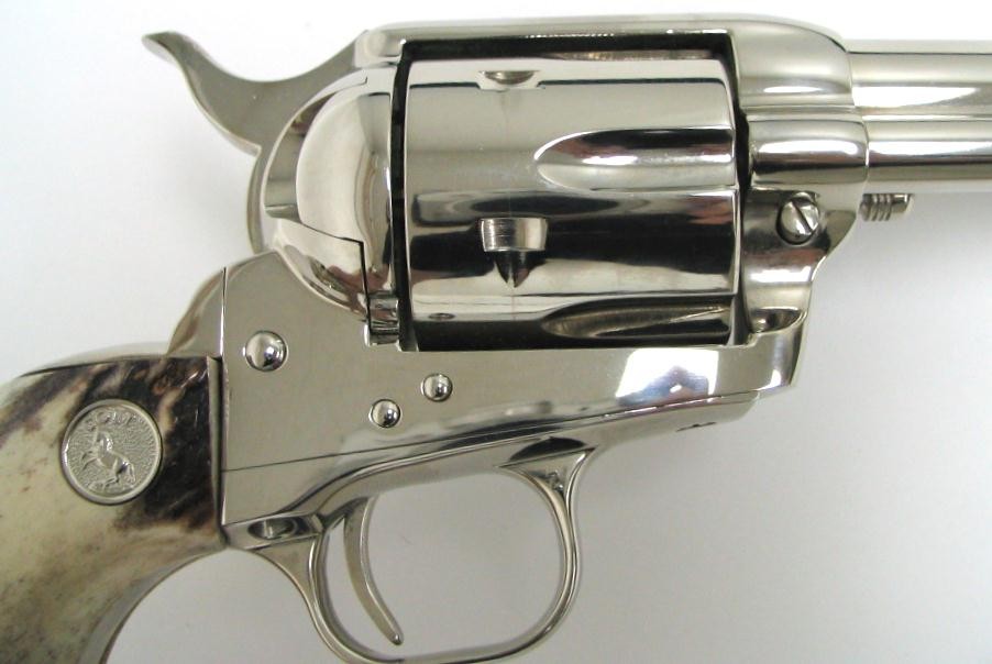 Colt Single Action .44 Special caliber 3rd generation nickel plated ...