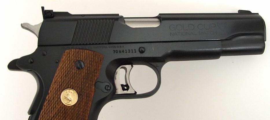 Colt Gold Cup National Match .45 ACP caliber pistol. Series 70 model in ...