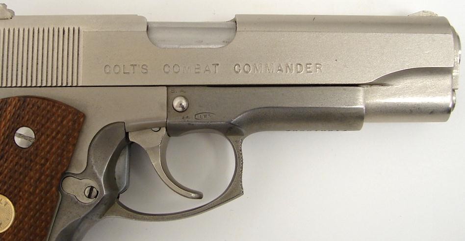 Colt Combat Commander .45 ACP caliber pistol. 1970 s vintage model with ...