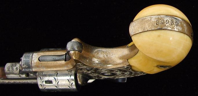 Colt Old Line .22 caliber revolver with ivory grips. New York engraved ...