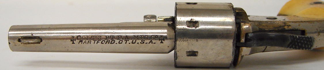 Colt Old Line .22 caliber Open Top revolver with ivory grips. Very good ...