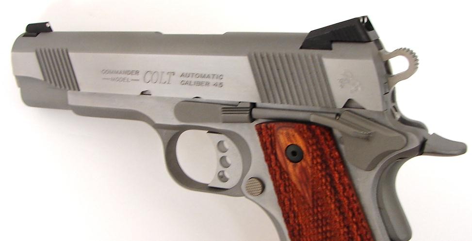 Colt Combat Commander .45 ACP caliber pistol. Stainless steel XSE model ...