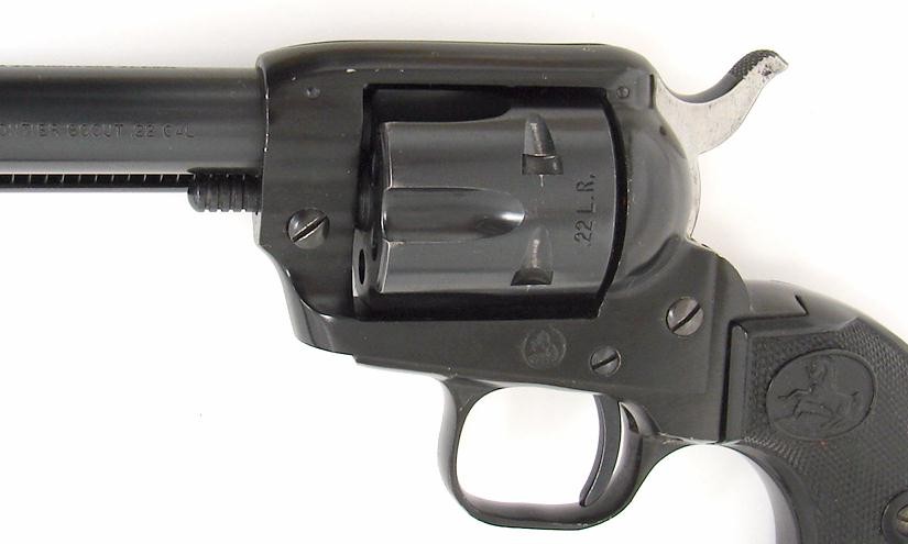 Colt Frontier Scout .22 LR caliber revolver. F- Suffix model with 4 ¾ ...