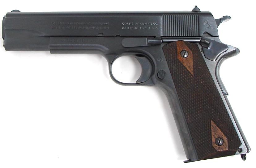 Colt 1911 .45 ACP caliber pistol. WWI re-issue with Carbonia blue ...