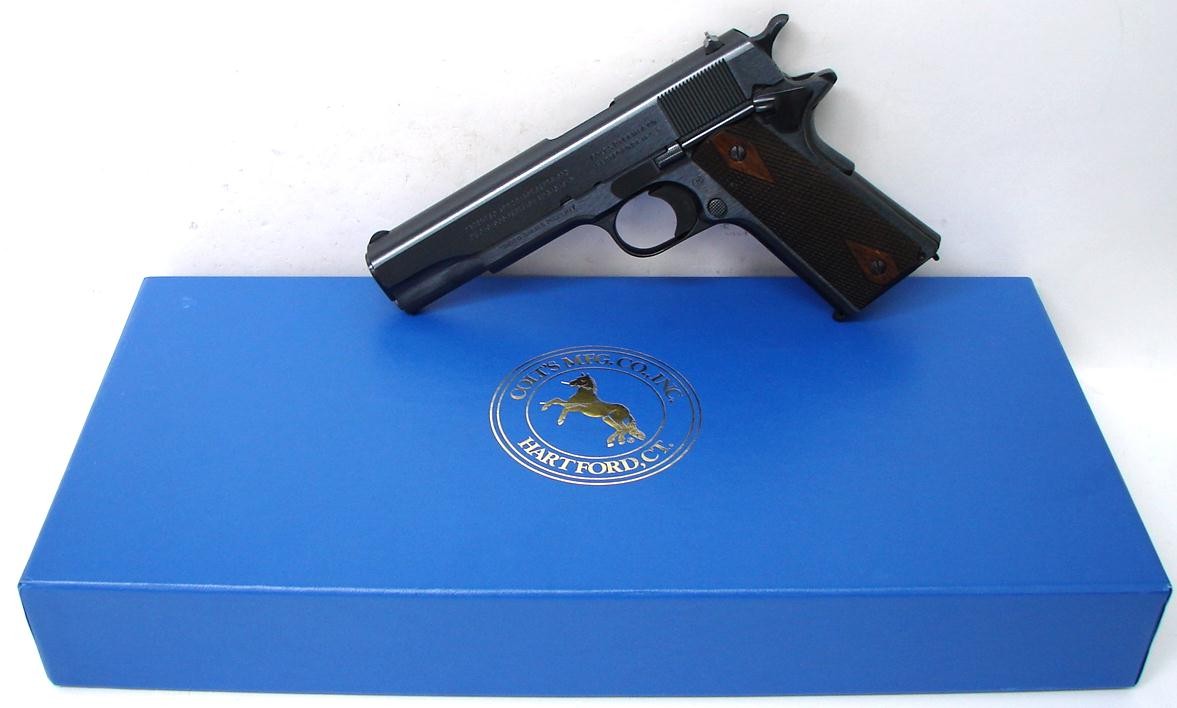 Colt 1911 .45 ACP caliber pistol. WWI re-issue with Carbonia blue ...