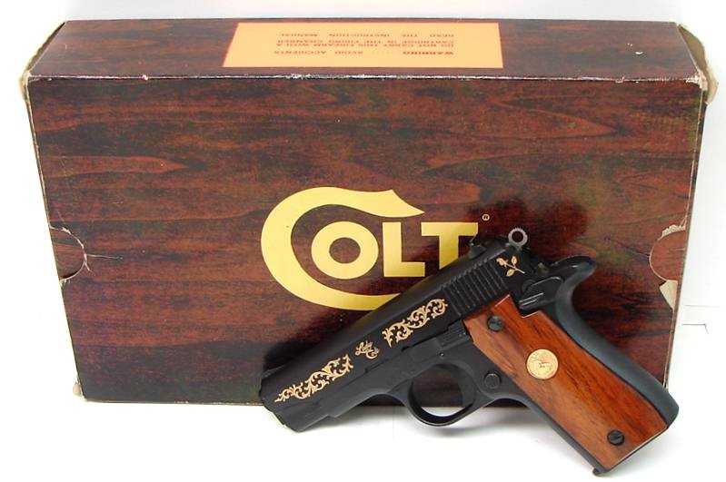 Colt Government .380 ACP caliber pistol. Rare lady Colt special edition ...