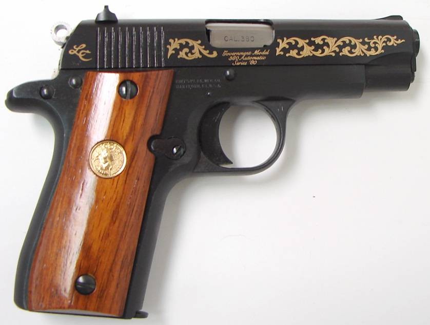 Colt Government .380 ACP caliber pistol. Rare lady Colt special edition ...