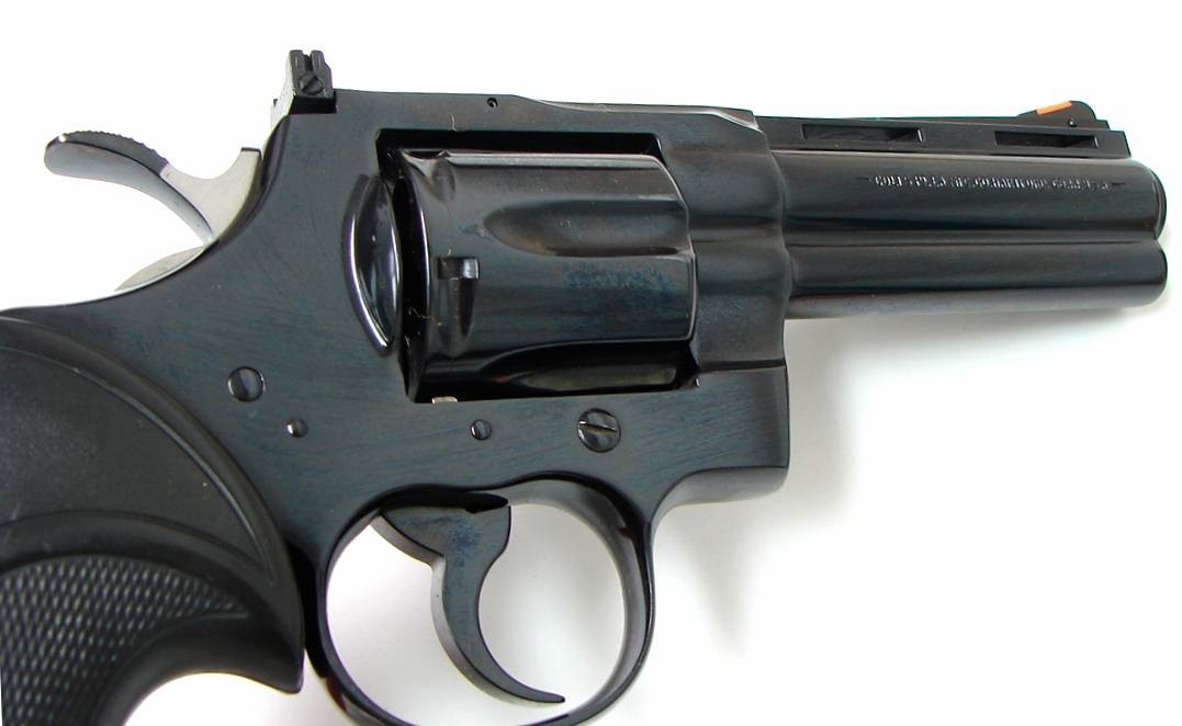 Colt Python .357 magnum caliber revolver. 4 blue model in mint ...