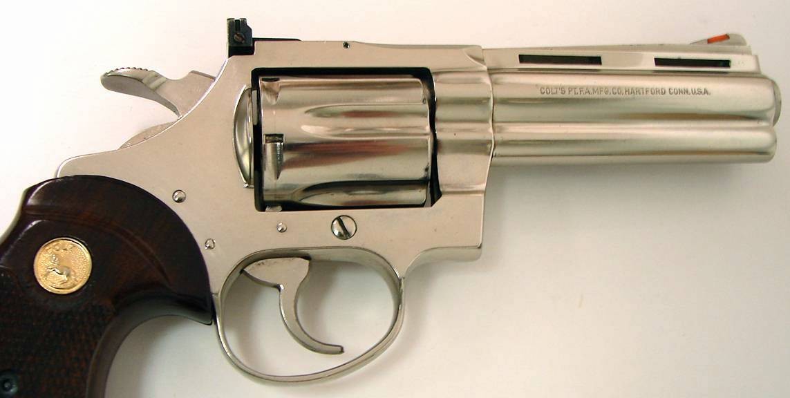 Colt Diamondback .38 Special caliber revolver. Scarce 4" nickel model ...