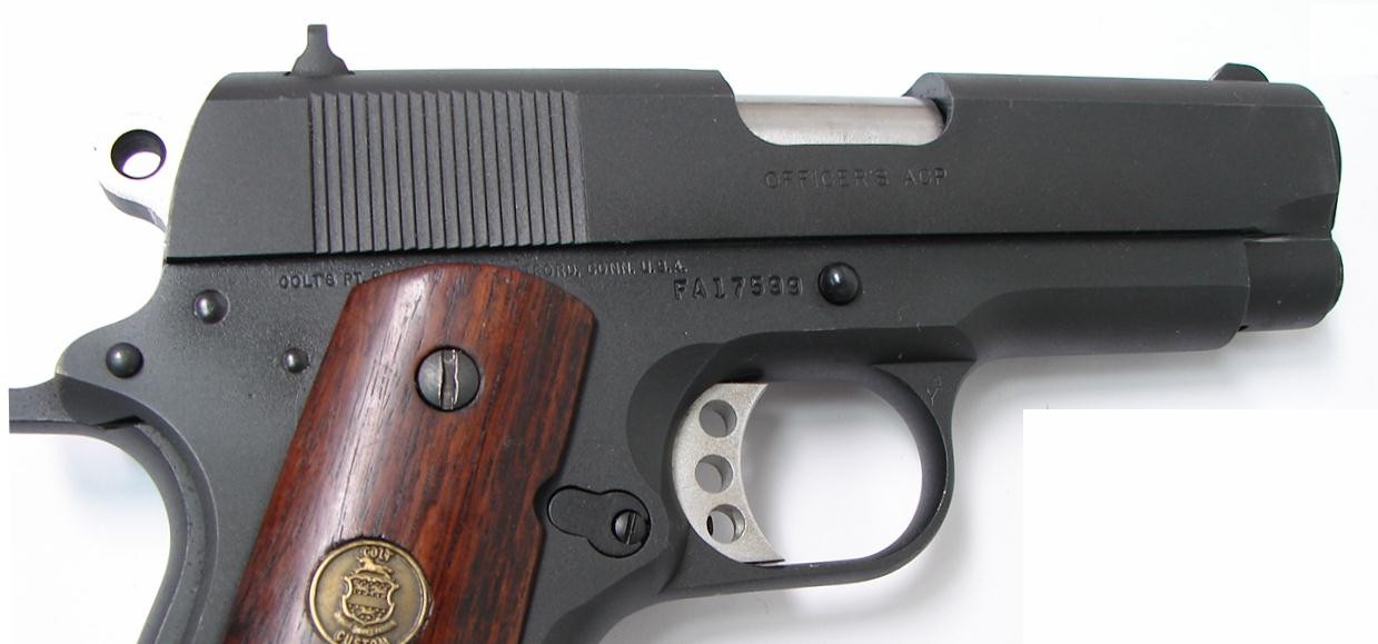 Colt Officers ACP .45 ACP caliber pistol. 3 1/2" compact model with ...