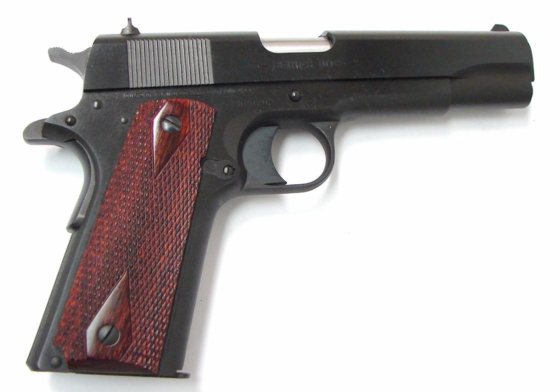 Colt Government .45 ACP caliber pistol. "Classic" Blue steel model with ...